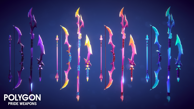 POLYGON | Free Pride Crystal Weapons | Synty™ Official Store – Synty Store
