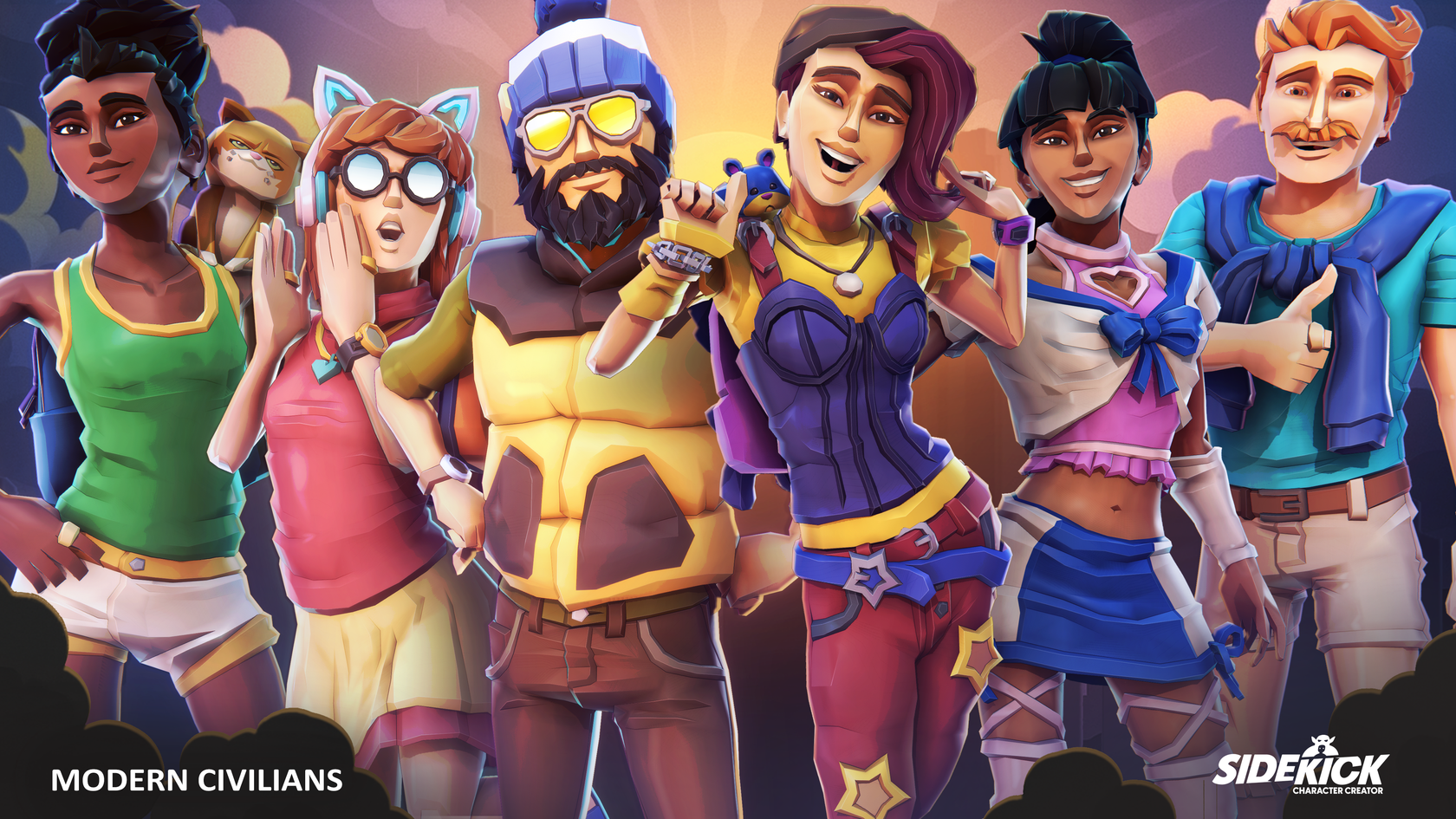 Sidekick | Modern Civilians | 3D Modular Characters Pack – Synty Store