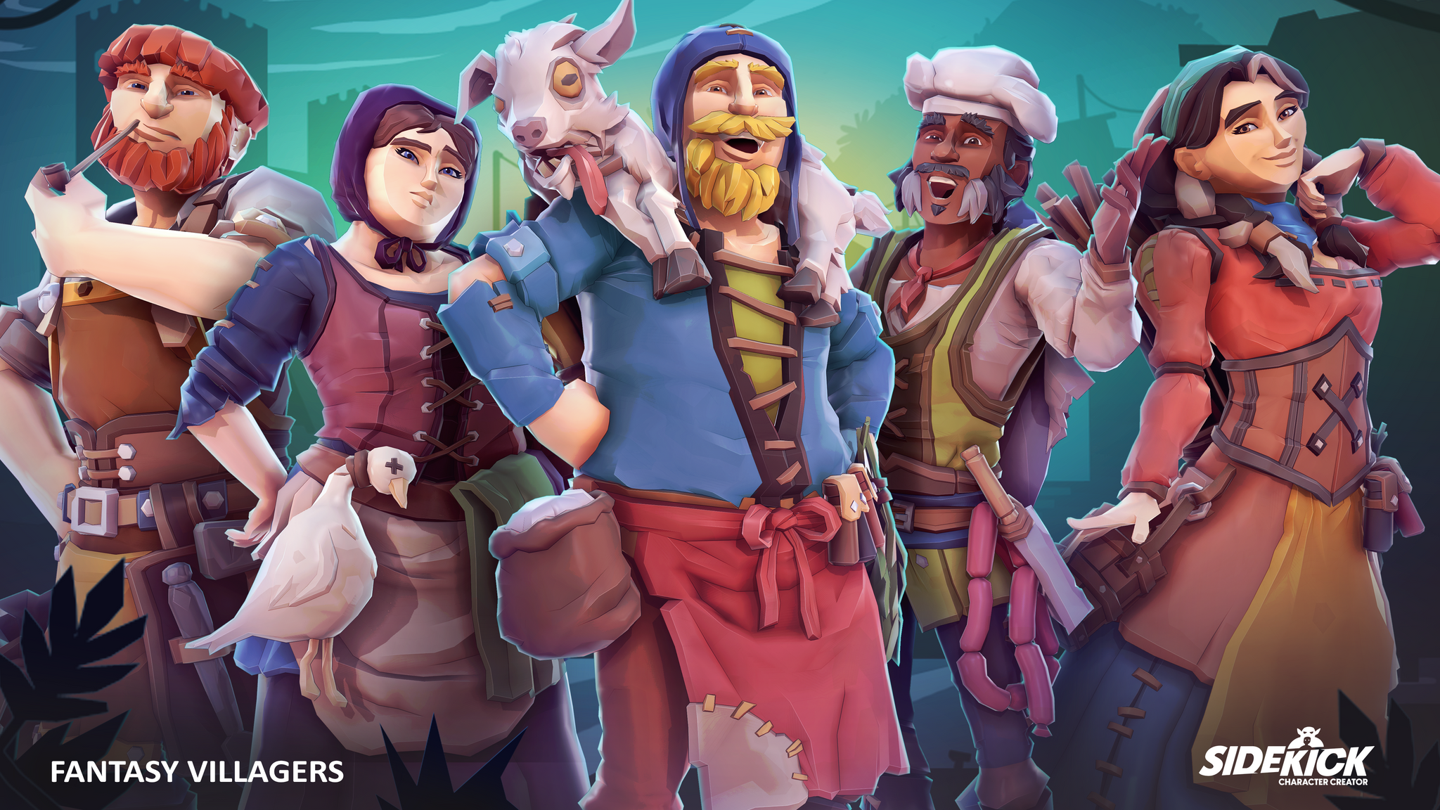 Sidekick | Fantasy Villagers | 3D Modular Characters Pack – Synty Store
