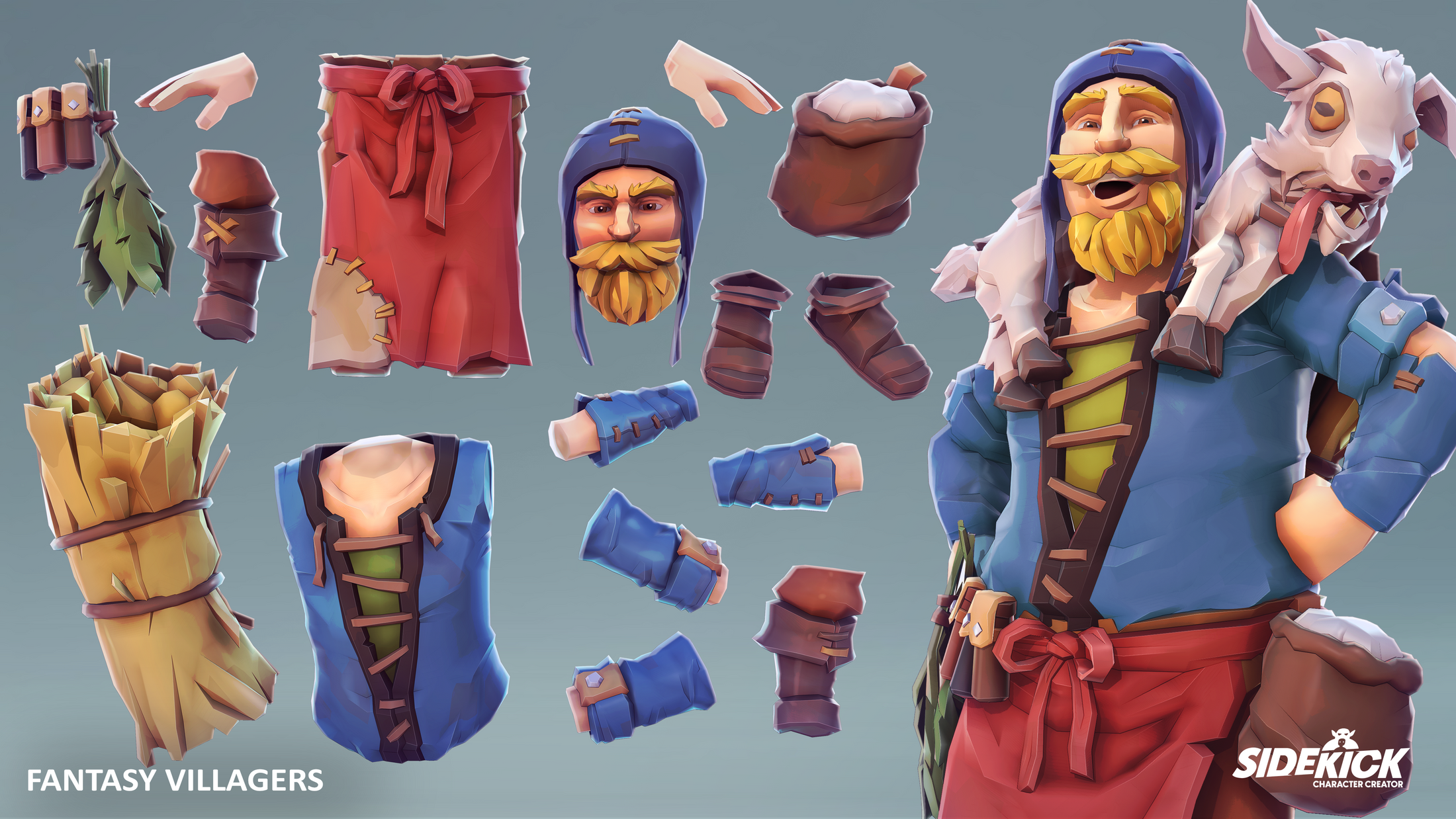 Sidekick | Fantasy Villagers | 3D Modular Characters Pack – Synty Store
