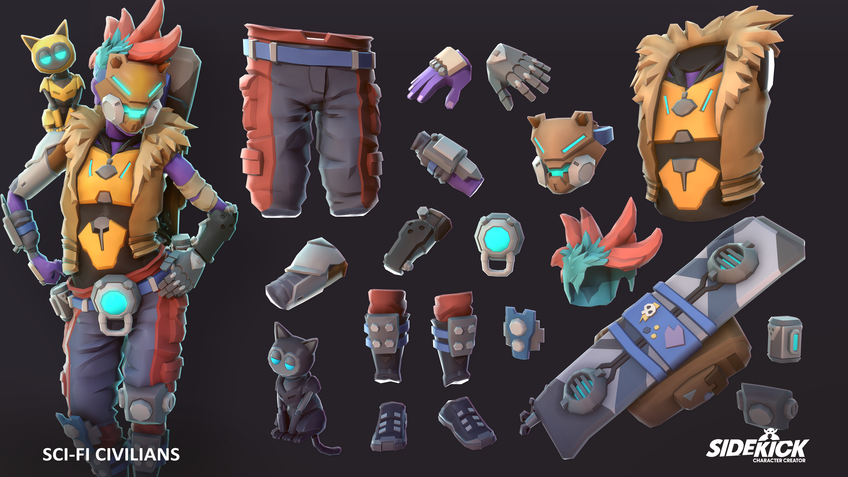 Sci-Fi Civilians | Sidekick Characters Pack | Synty™ Official Store ...