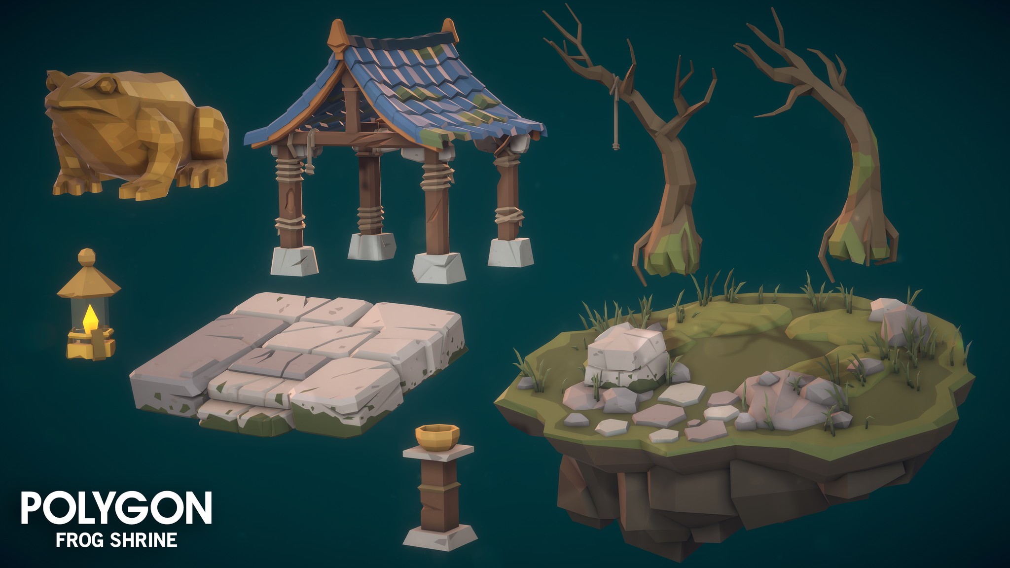 POLYGON | Frog Shrine Asset Pack | Synty™ Official Store – Synty Store
