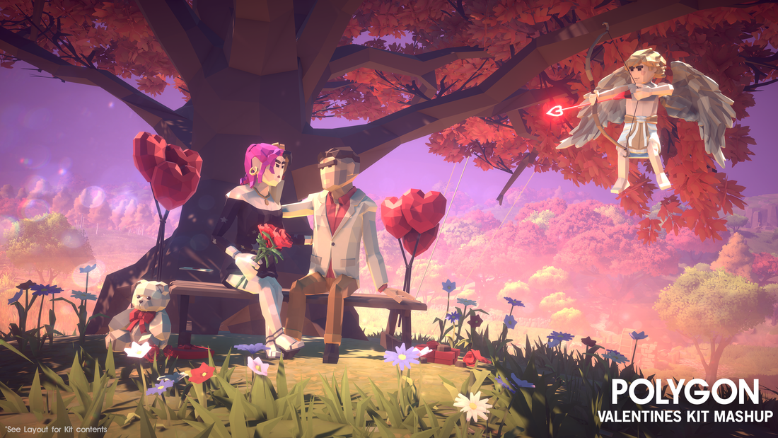 POLYGON | Valentine's Kit | Free Game Assets – Synty Store