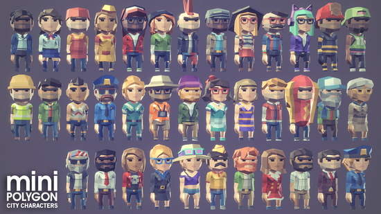POLYGON MINI - City Characters Pack Game Assets - Find the Unity Asset ...