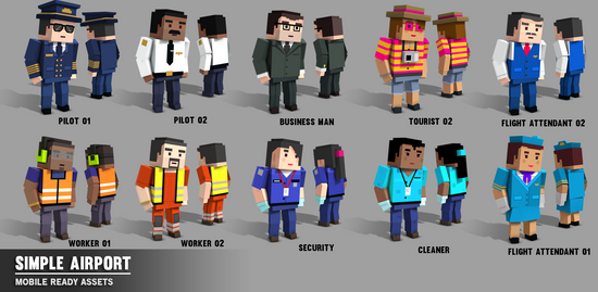 Simple Airport | Cartoon Assets | Synty™ Official Store – Synty Store