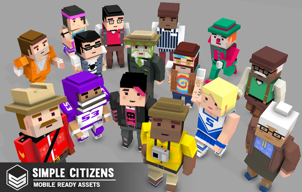 Simple Citizens Cartoon Characters | Find the Unity Asset in Store ...