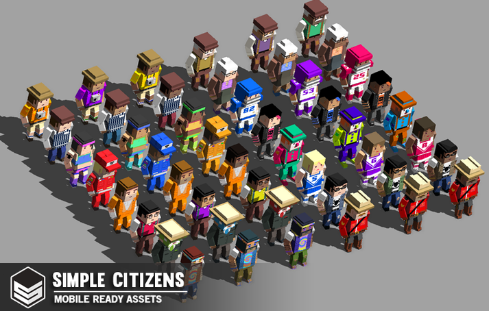 Simple Citizens Cartoon Characters | Find the Unity Asset in Store ...