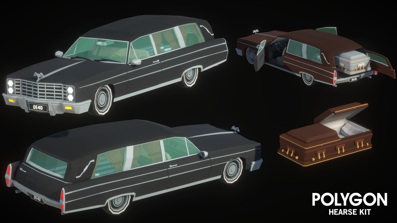 POLYGON - Hearse Kit Game Assets - Find the Unity Asset in Store ...