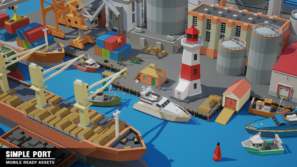 Simple Port & Ships - Game Assets - Find the Unity Asset in Store ...