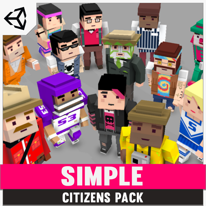 Simple Citizens Cartoon Characters | Find the Unity Asset in Store ...