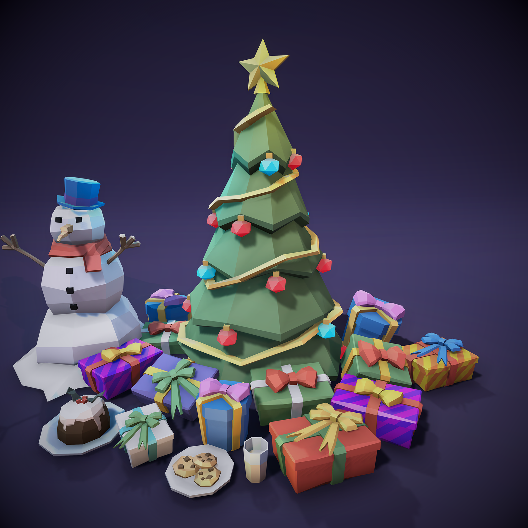 POLYGON | Xmas Pack | Free Low-Poly Game Assets – Synty Store